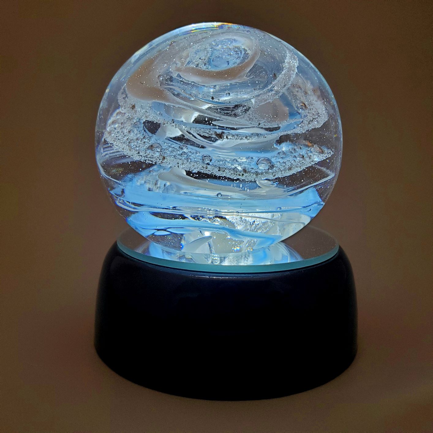 Snowflakes Paperweight | Terrapin Glassblowing Studio